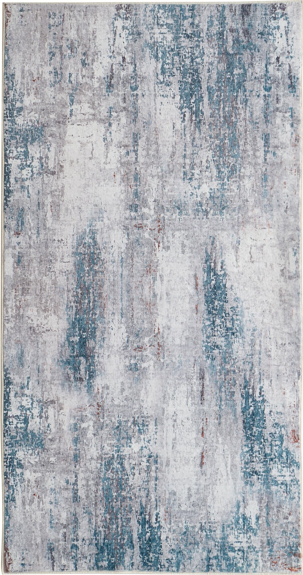 Ковер принтованный высокоплотный "Lex M21 80 x 150 см" синий