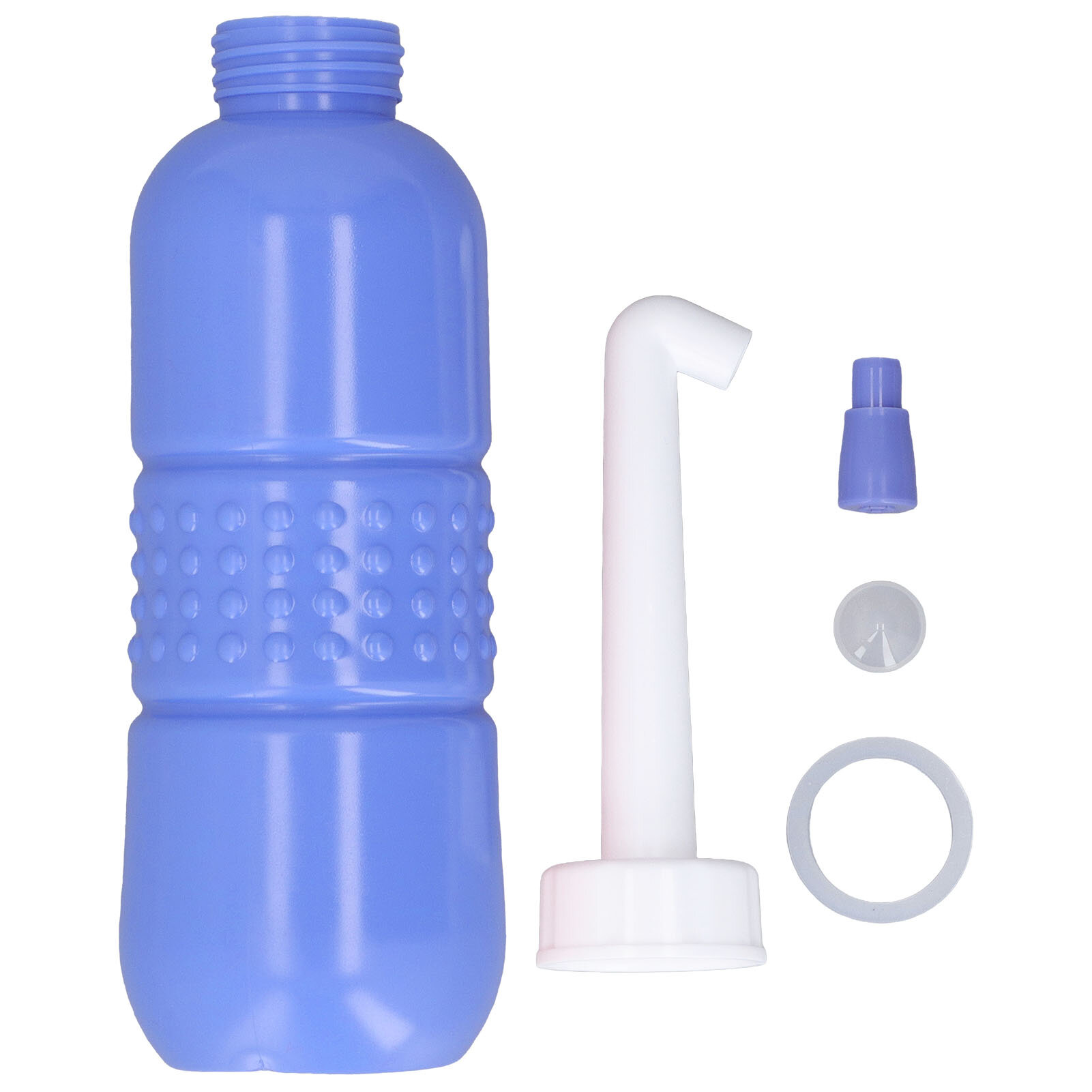 Портативный ручной распылитель для биде с водой объемом 650 мл, большой емкости, гигиеническая очистка промежности, ягодиц, синий