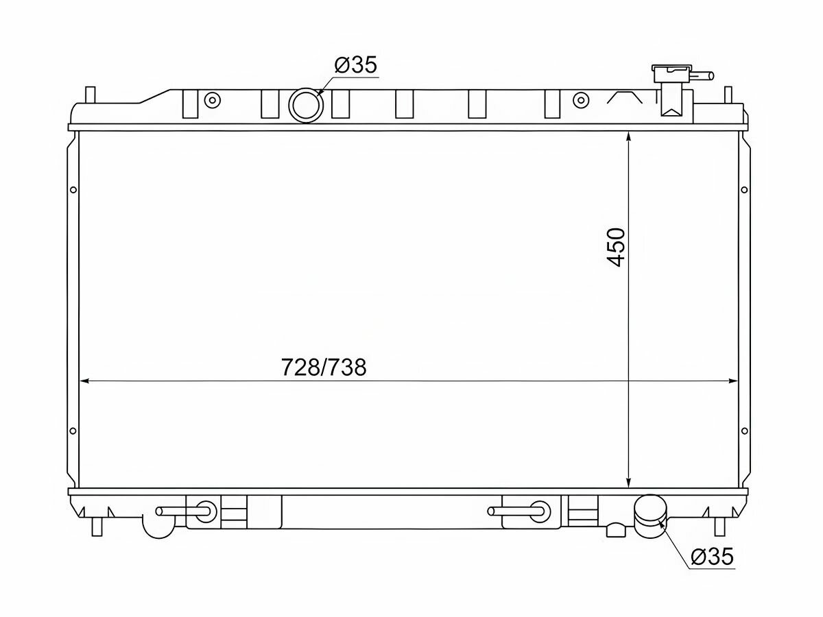 Радиатор охлаждения двигателя для Ниссан Мурано арт NS00077V6 SAT