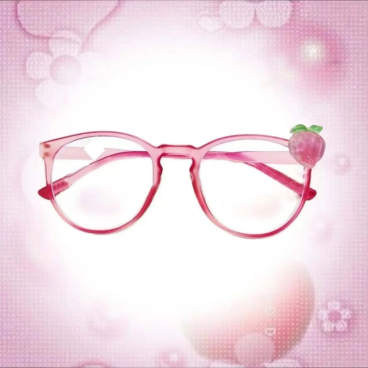 Розовые очки Harajuku с оправой peach