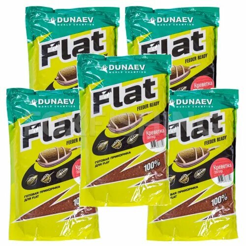 Прикормка Dunaev Flat Feeder Ready Креветка 5кг.