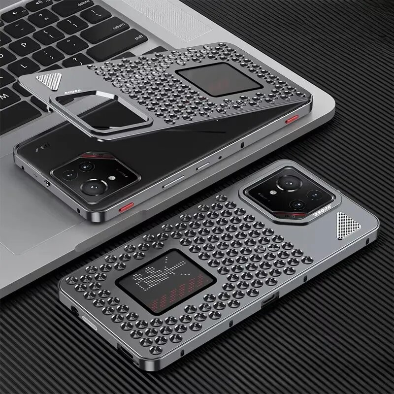 Чехол для ROG Phone 8, Grey, алюминиевый
