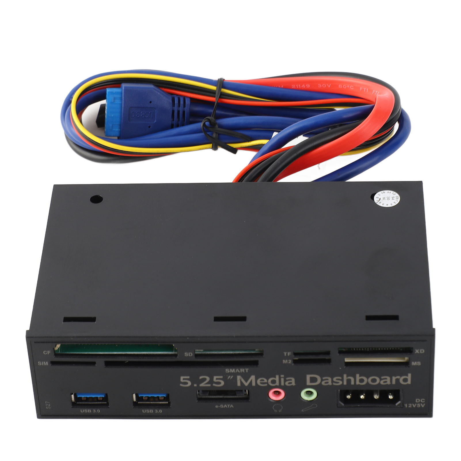 Многофункциональный концентратор USB 3.0 с портом ESATA, внутренний картридер, передняя панель ПК, 5,25 дюйма, для карт памяти MS CF M2 MMC