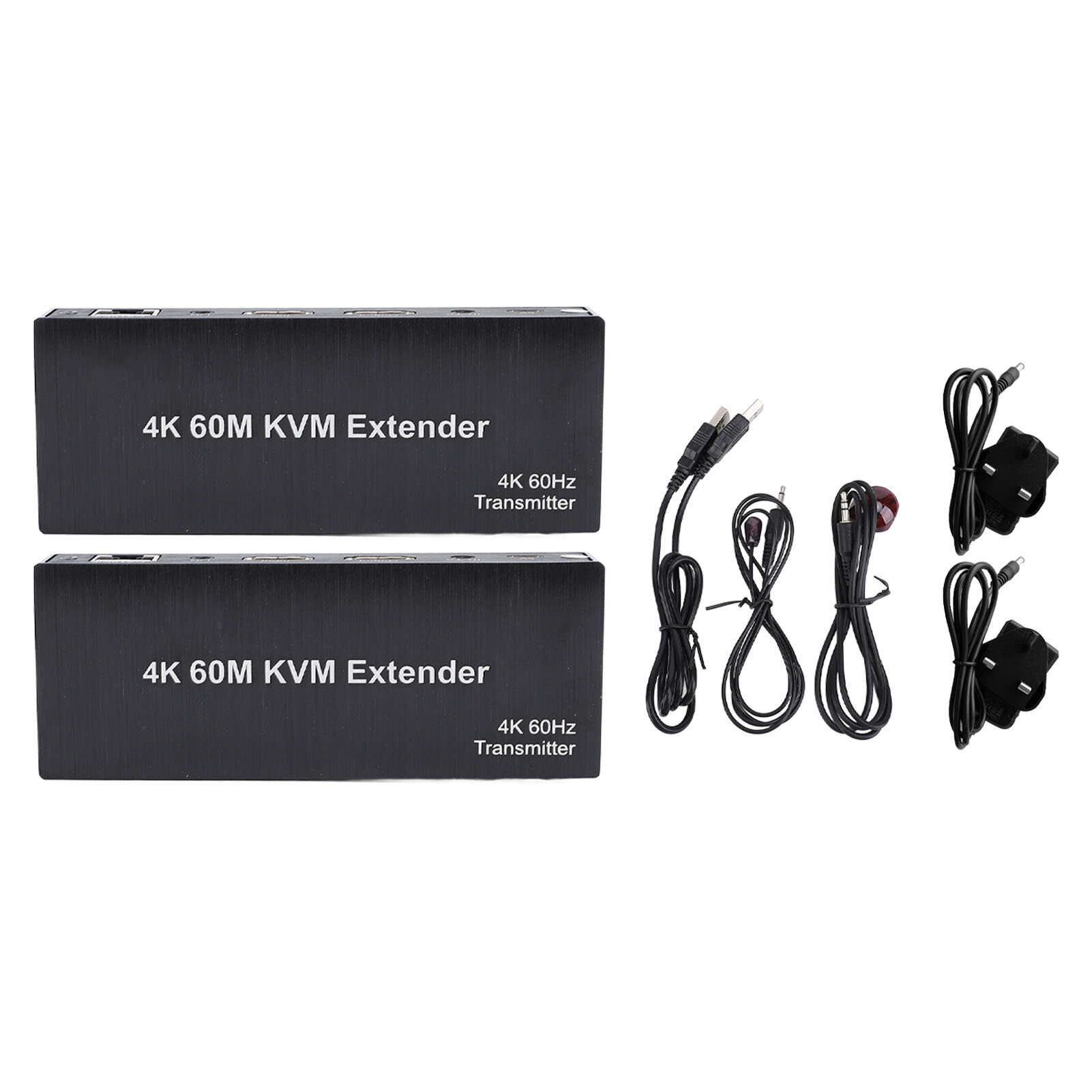 60 м HD мультимедийный интерфейс KVM USB удлинитель передача 4Kat.60Hz HD видео через кабель Cat5e 6 7 поддержка мыши и клавиатуры управление дистанционным управлением сигналы UK вилка