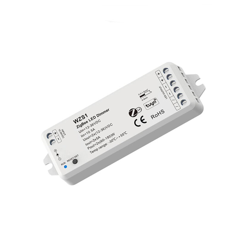 2CH * 5A 12 - 36VDC Zigbee Монохромный CV контроллер WZS1