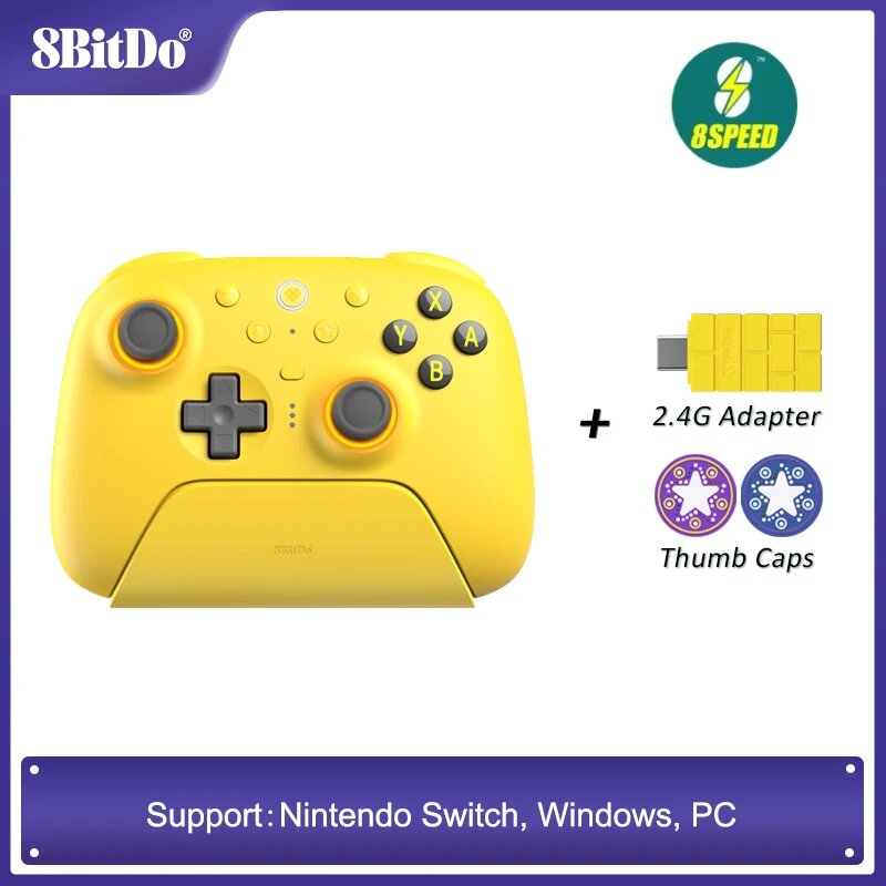 8BitDo Ultimate 2 геймпад для Nintendo Switch с зарядной станцией Yellow