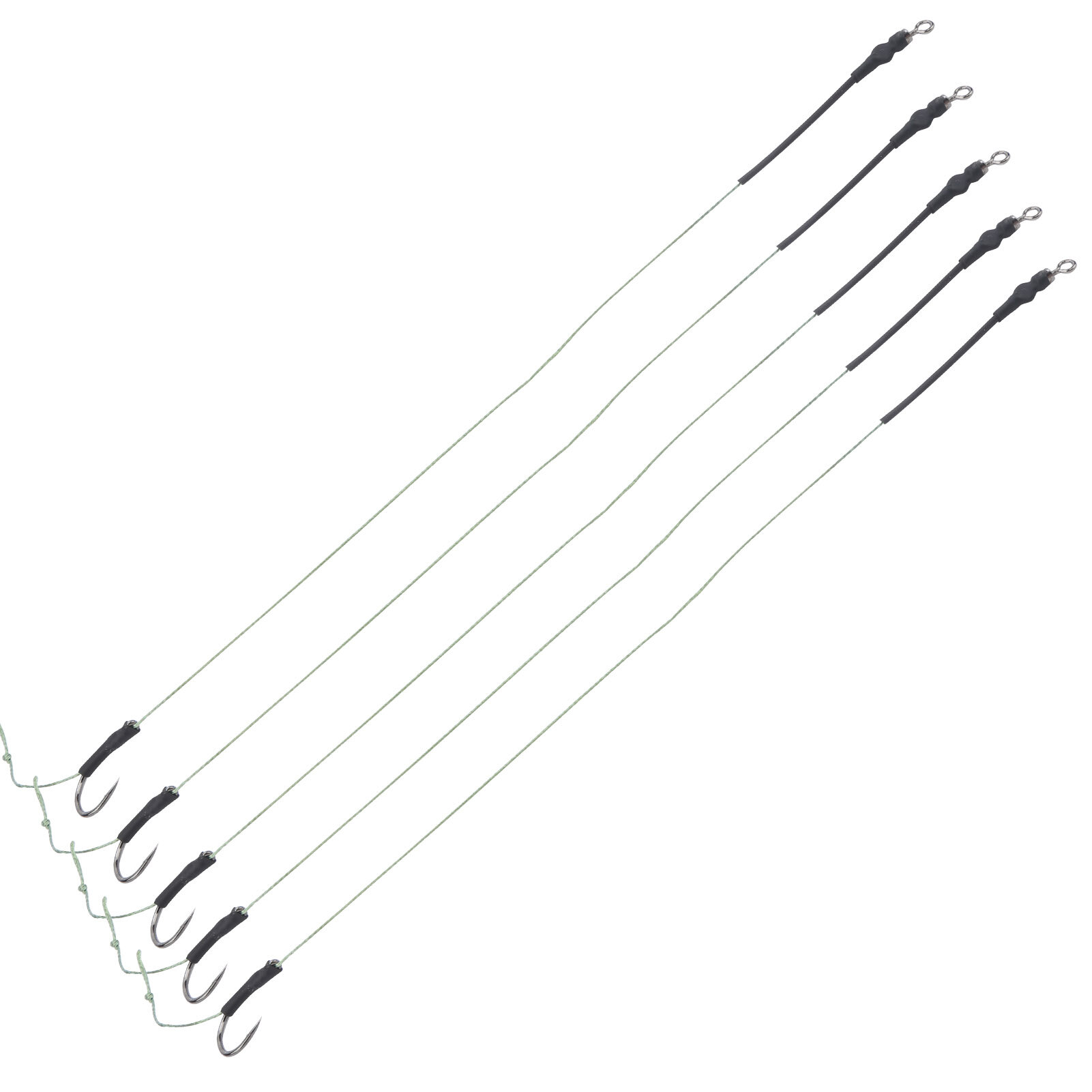 5 комплектов снастей для ловли карпа, леска, металлические крючки, крючок с нитью для наживки, аксессуары для рыбалки 14 #