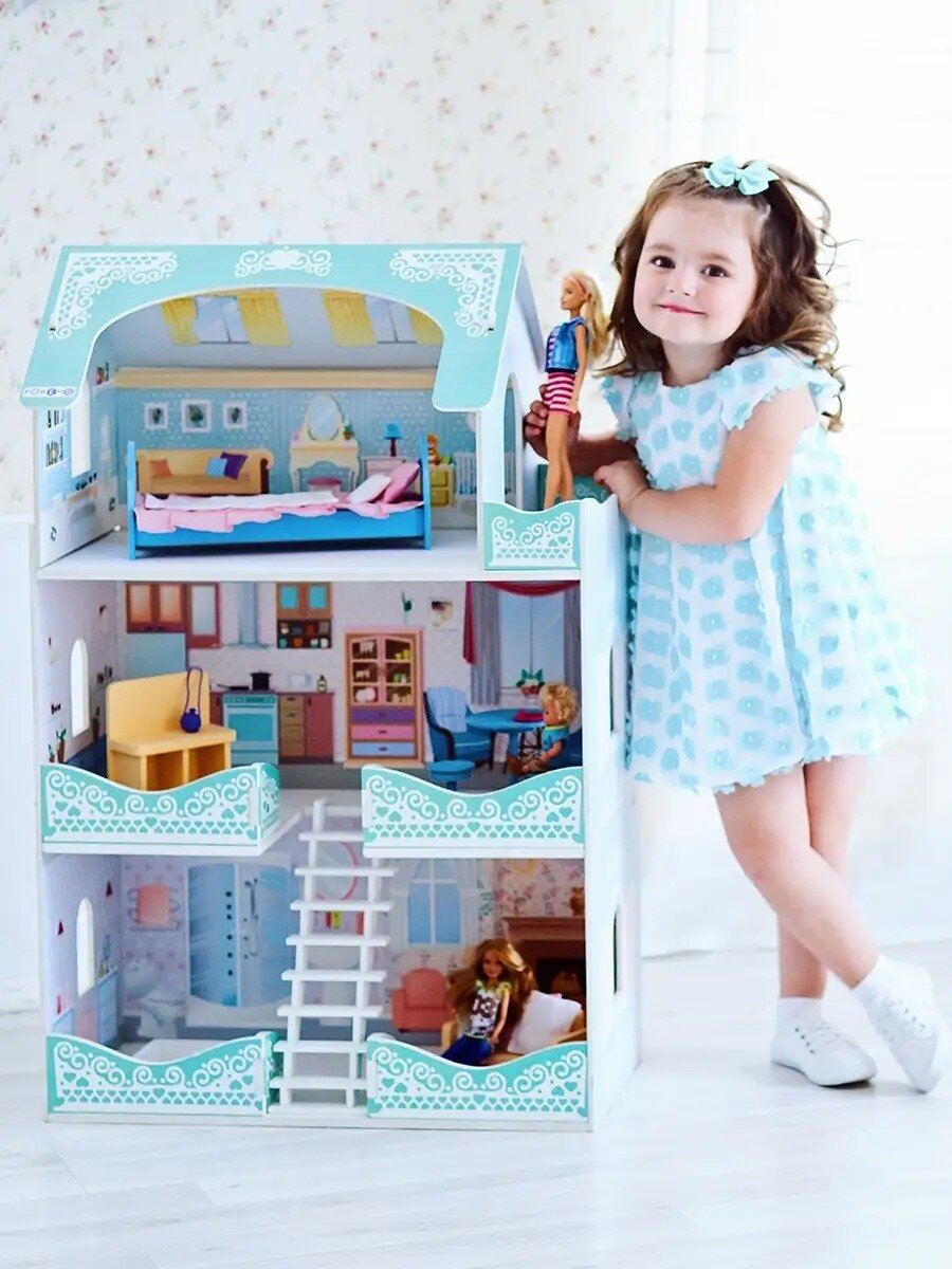 Кукольный домик "Вивьен Бэль" (с мебелью) PD318-09