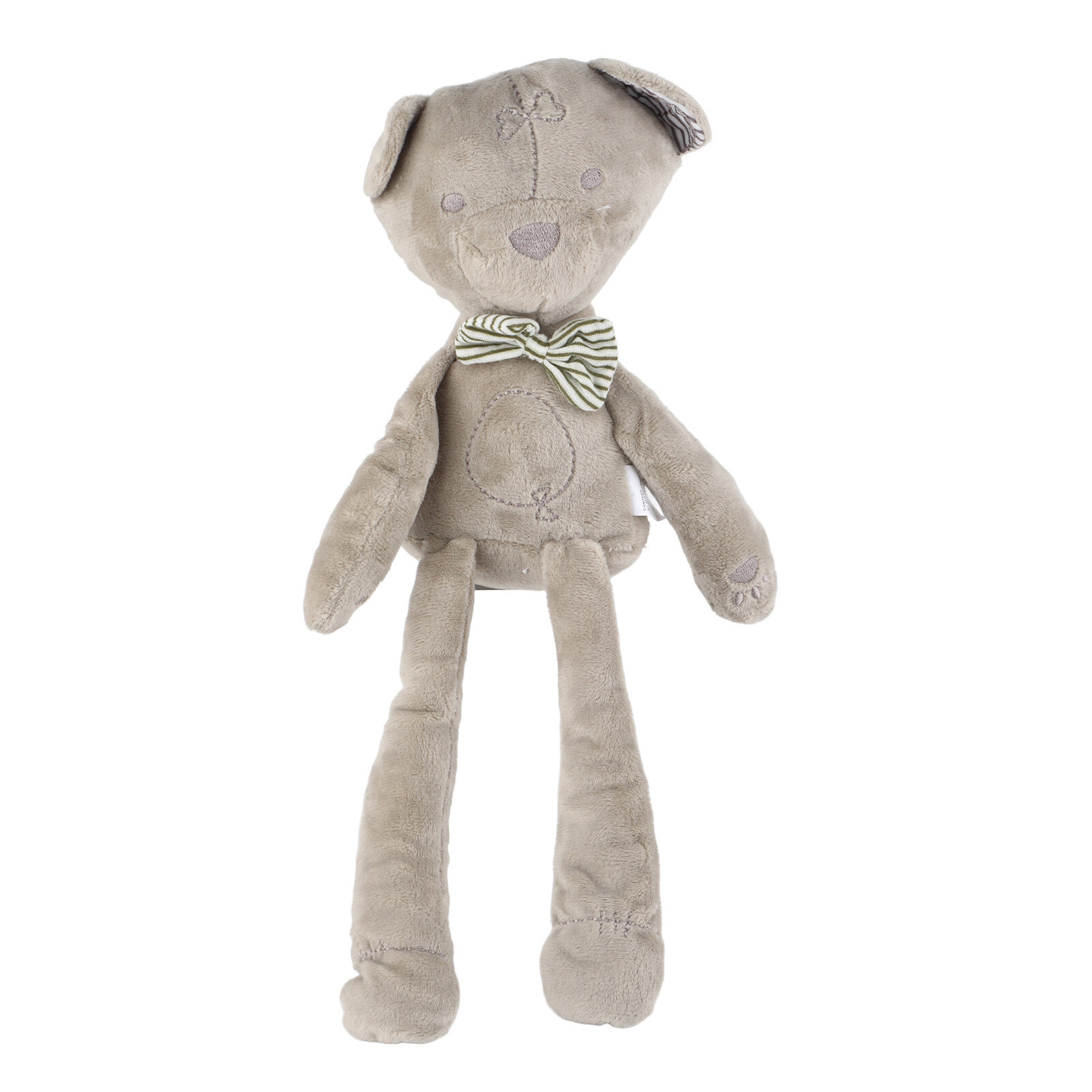 39cm Baby Comfortable Soft Stuffed Plush Doll Bear Calm Sleeping Toy Kids Gift (White Bow Tie)