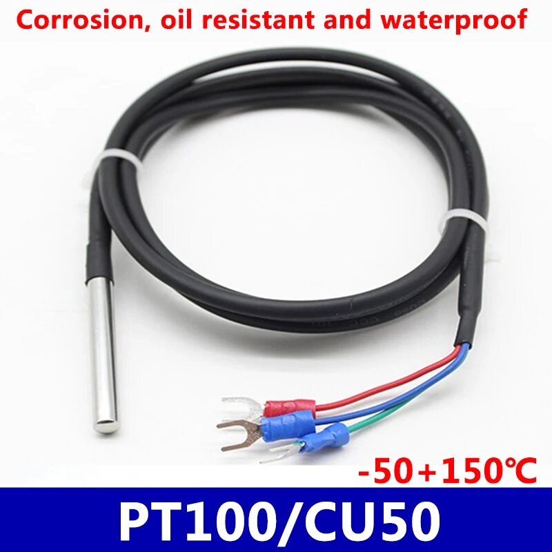 ЗUIDID Водонепроницаемый датчик температуры Pt100/CU50 PT100 Type with 1m