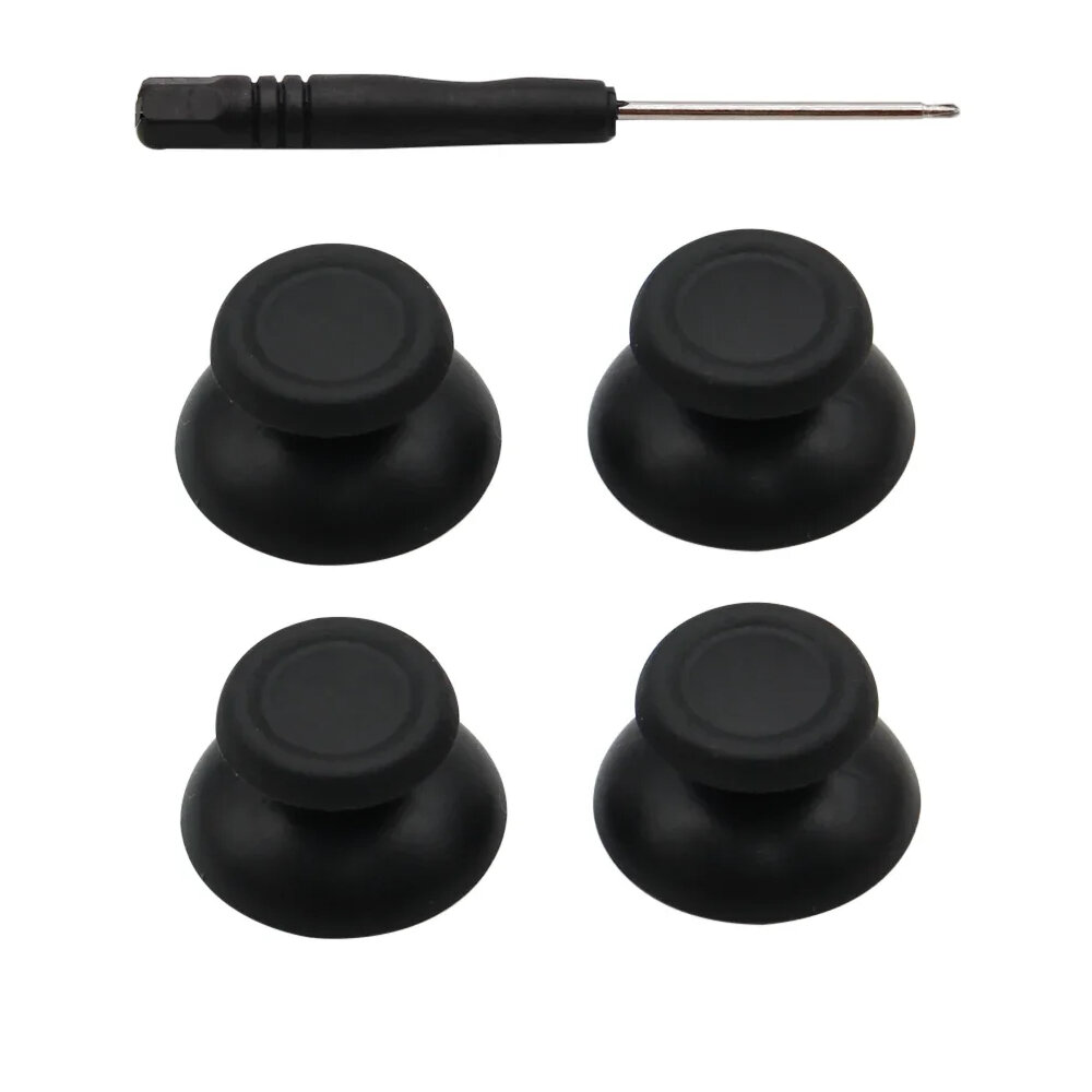 Грибки для геймпада Sony PlayStation 4 DualShock, 4 шт, отвертка, черные