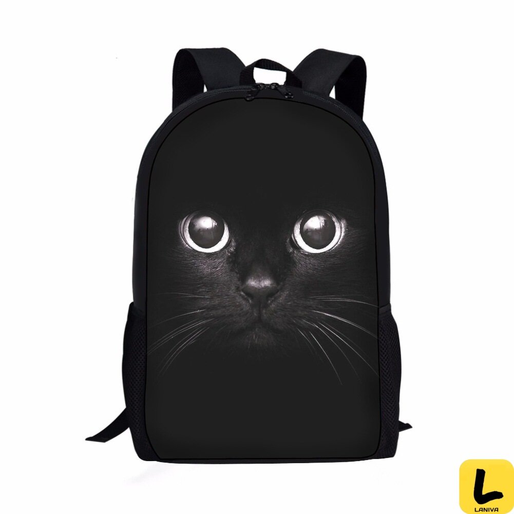 Рюкзак с котом «Окак», 3D принт, рюкзак для ноутбука, сумка для подростка, унисекс, молодежный, черный