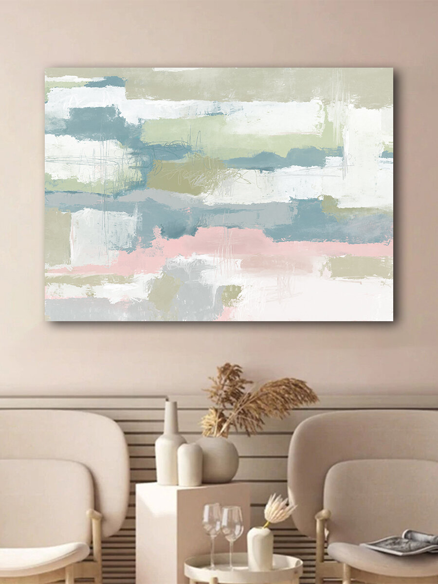 Картина интерьерная абстракция / Лофт, в стиле кубизм, 60х80 см.