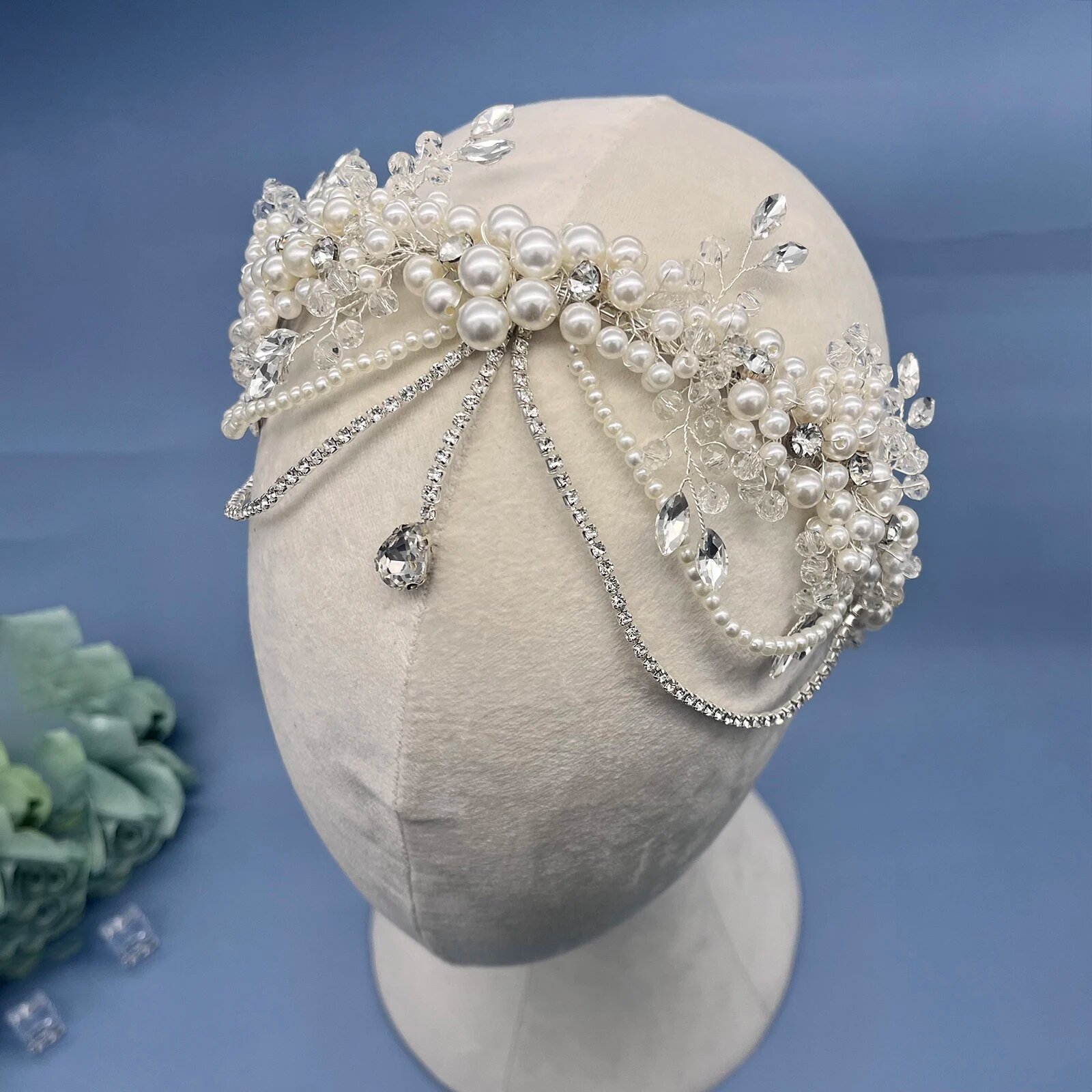 Свадебный золотой обруч для головы Snow Beauty DZ266-S