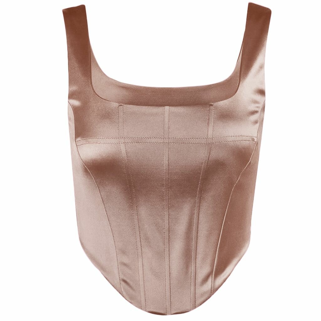 Бюстье с квадратным воротником и открытой спиной, укороченный корсет, женский летний топ без рукавов, клубный модный наряд