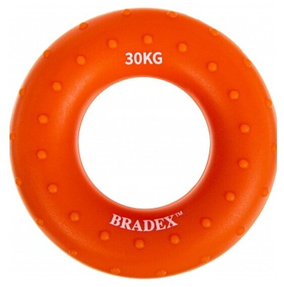 Эспандер Bradex кистевой 30 кг, круглый массажный, оранжевый