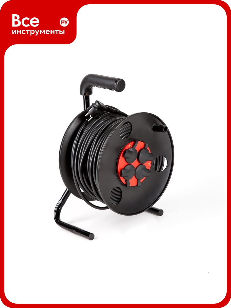 Силовой удлинитель МПП удлинитель четыре розетки на катушке с заземлением 20 метров + IP-44\У1С-4-30 4 роз с\з ПВС 3*2,5 20 м + IP-44\220В 999000000001304