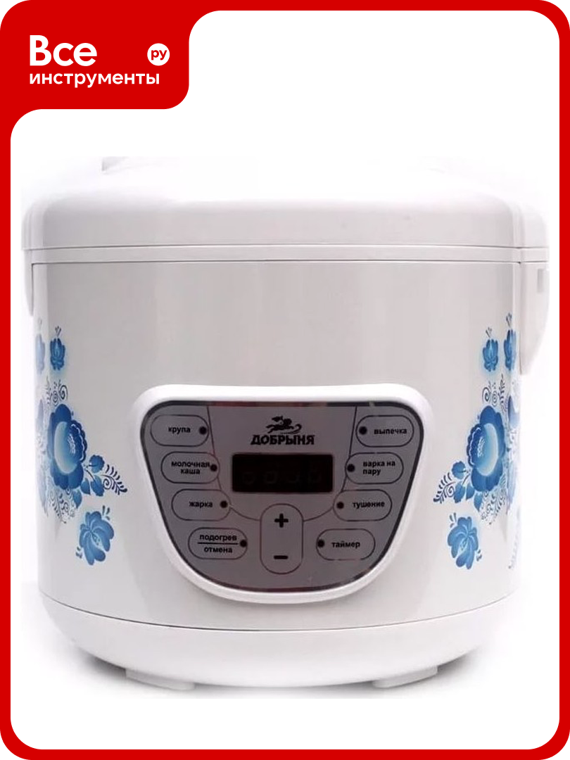 Мультиварка Добрыня DO-1003, приготовления еды, сенсорное управление, антипригарная чаша, паровая готовка