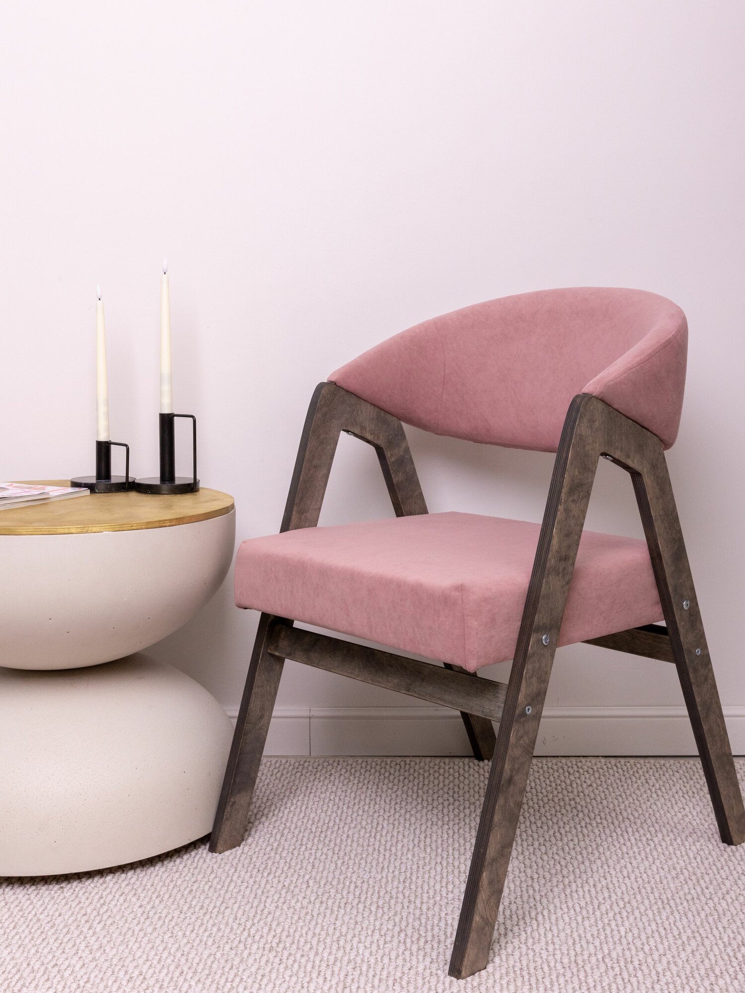 Стул для кухни с мягкой спинкой AURA velour