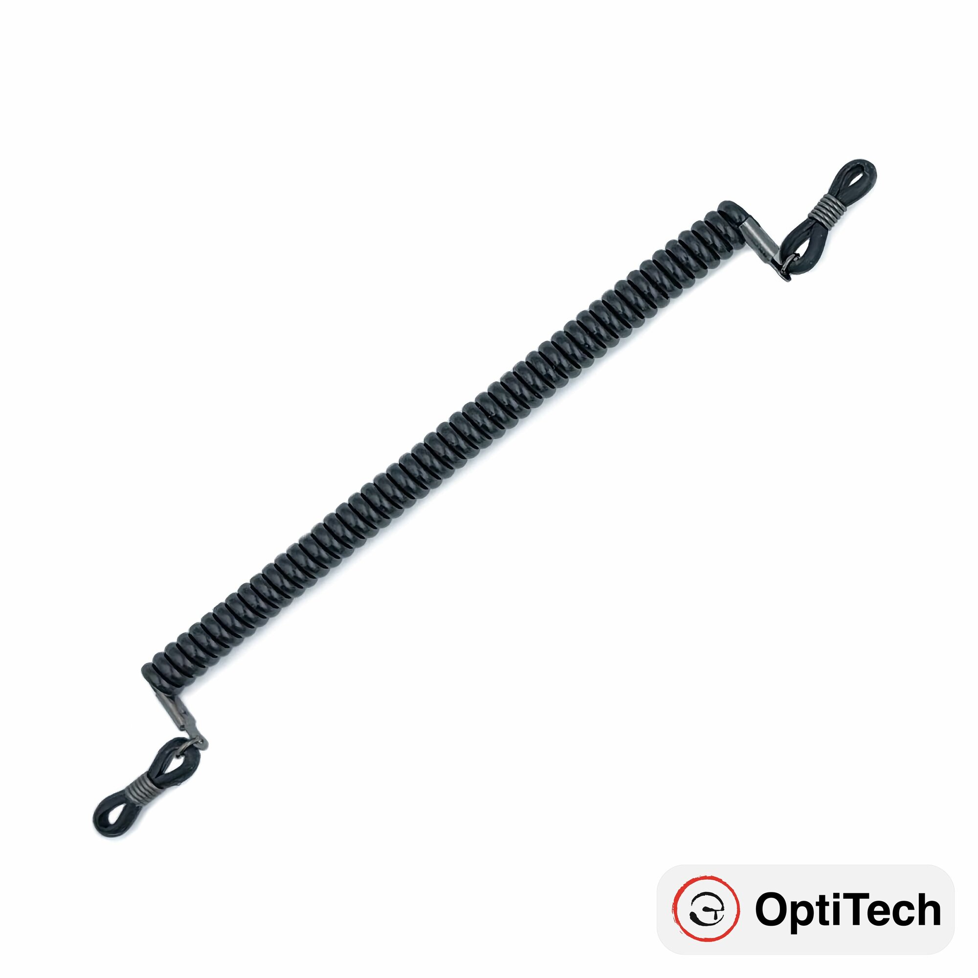 Шнурок для детских очков, пружина, силикон, OptiTech, Чёрный