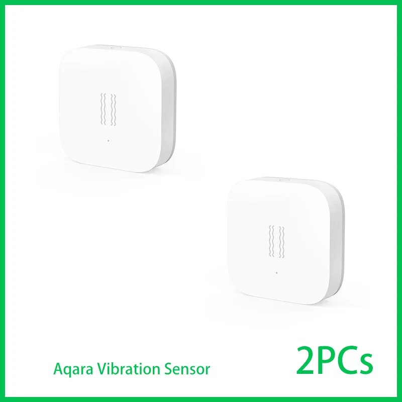 Датчик вибрации Aqara Zigbee Smart Shock Motion Shock Sensor Detector с гироскопом, совместимый с приложениями Alexa Homekit Smart Life — 2 штуки