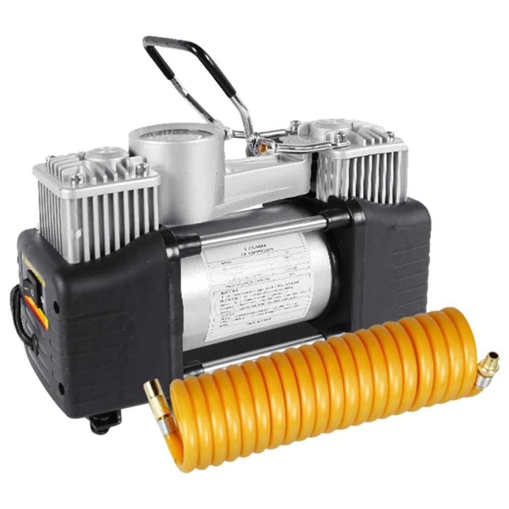 Портативный воздушный компрессор 12 В 150PSI, сверхмощный двухцилиндровый воздушный насос, накачка шин, автомобильный электрический насос для накачивания шин, накачка шин, 50PCS Rotor