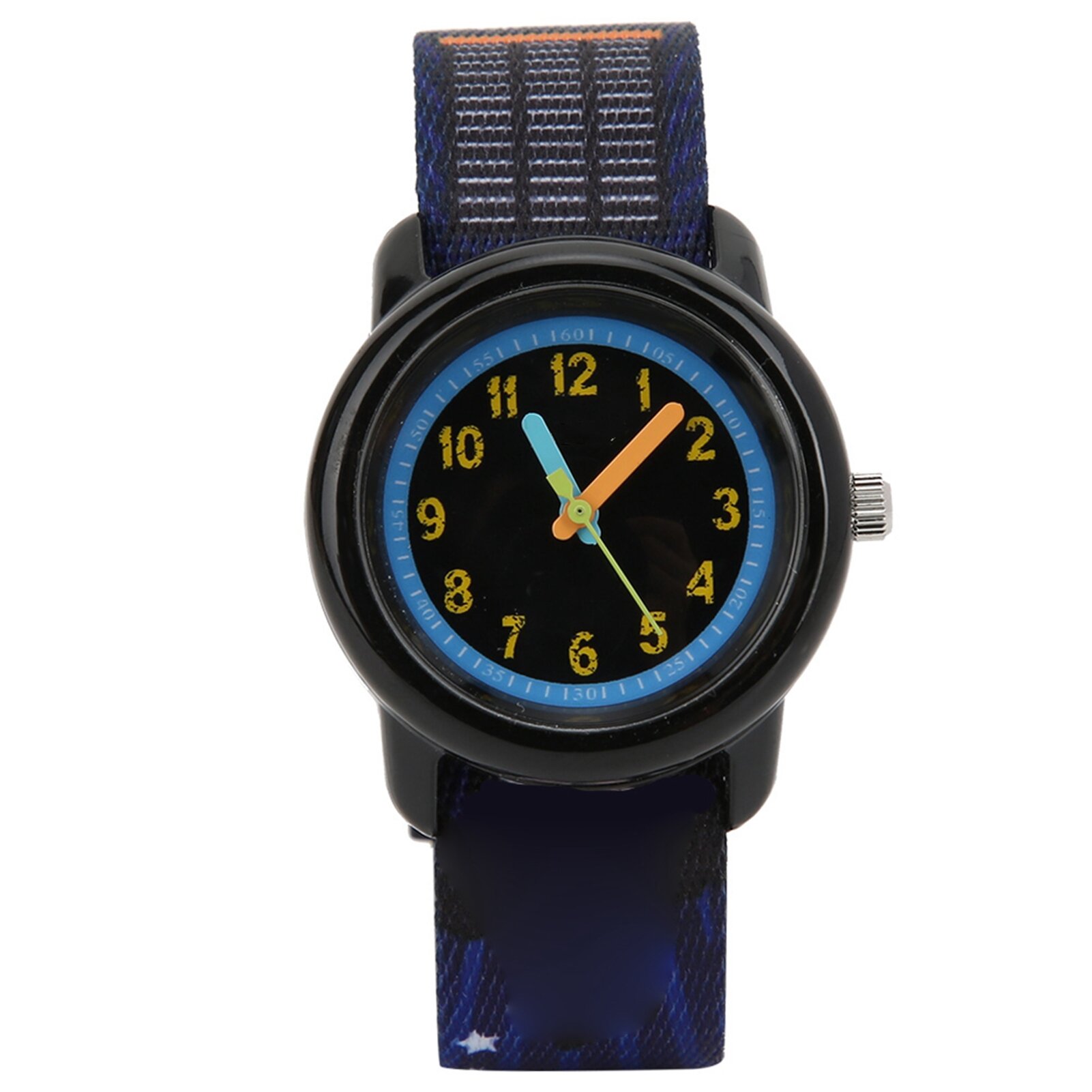 Детские часы с мультяшным рисунком, водонепроницаемый ремешок с лентой, кварцевый механизм, детские часы с ночным рисунком.