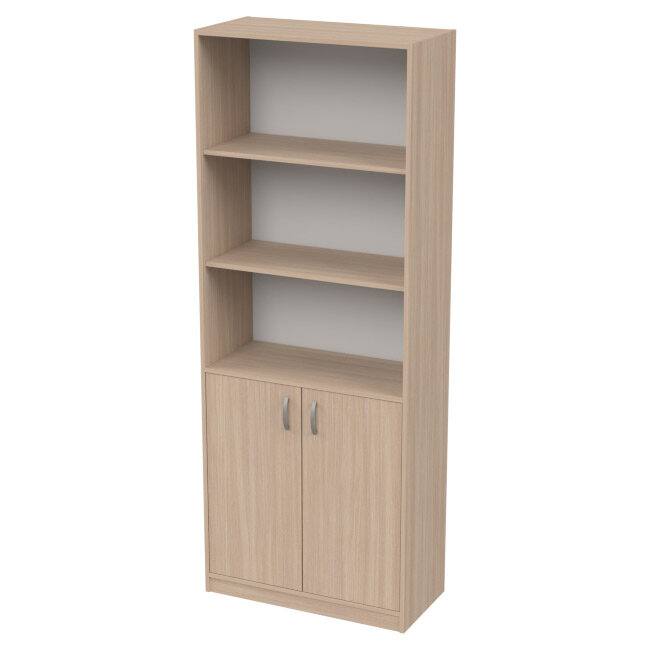 Шкаф Меб-фф Офисный шкаф ШБ-3 цвет Дуб Молочный 77/37/200 см