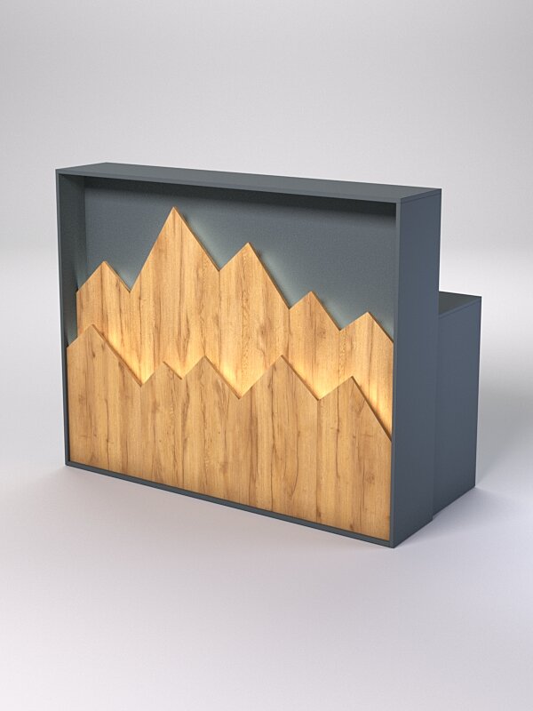 Стойка-Ресепшн №73-1500, Темно-серый и Дуб Золотистый. Производитель товара - компания Westcom.