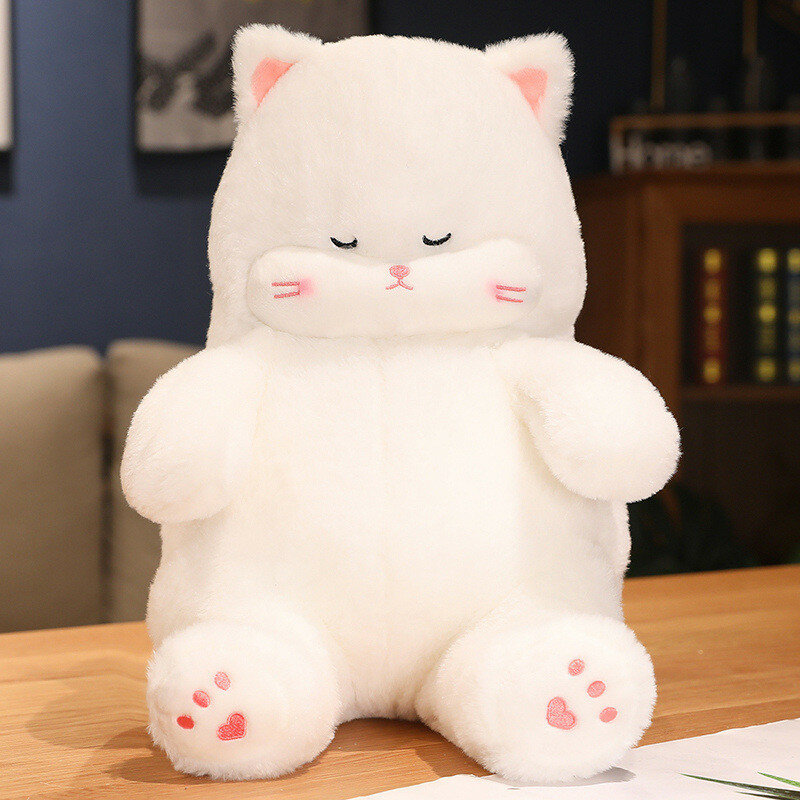 Cute sleeping cat plush toy cozy cat companion with premium pp cotton perfect for gifts