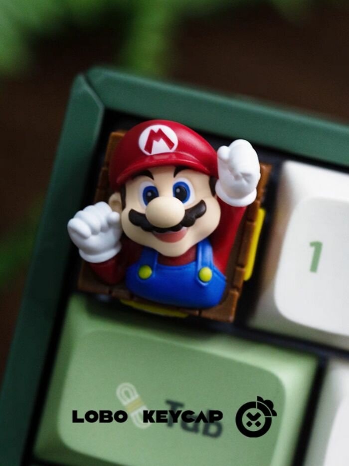 Кейкапы для механической клавиатуры-Марио, смоляной кейкап ручной работы