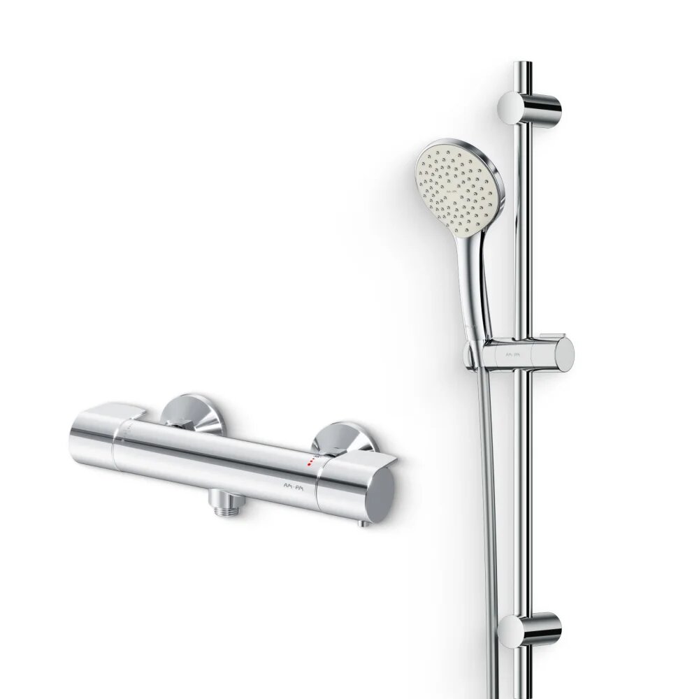 Душевой комплект Термостат AM.PM X-Joy F85A40000 для душа / Гарнитур Gem F0190000 хром