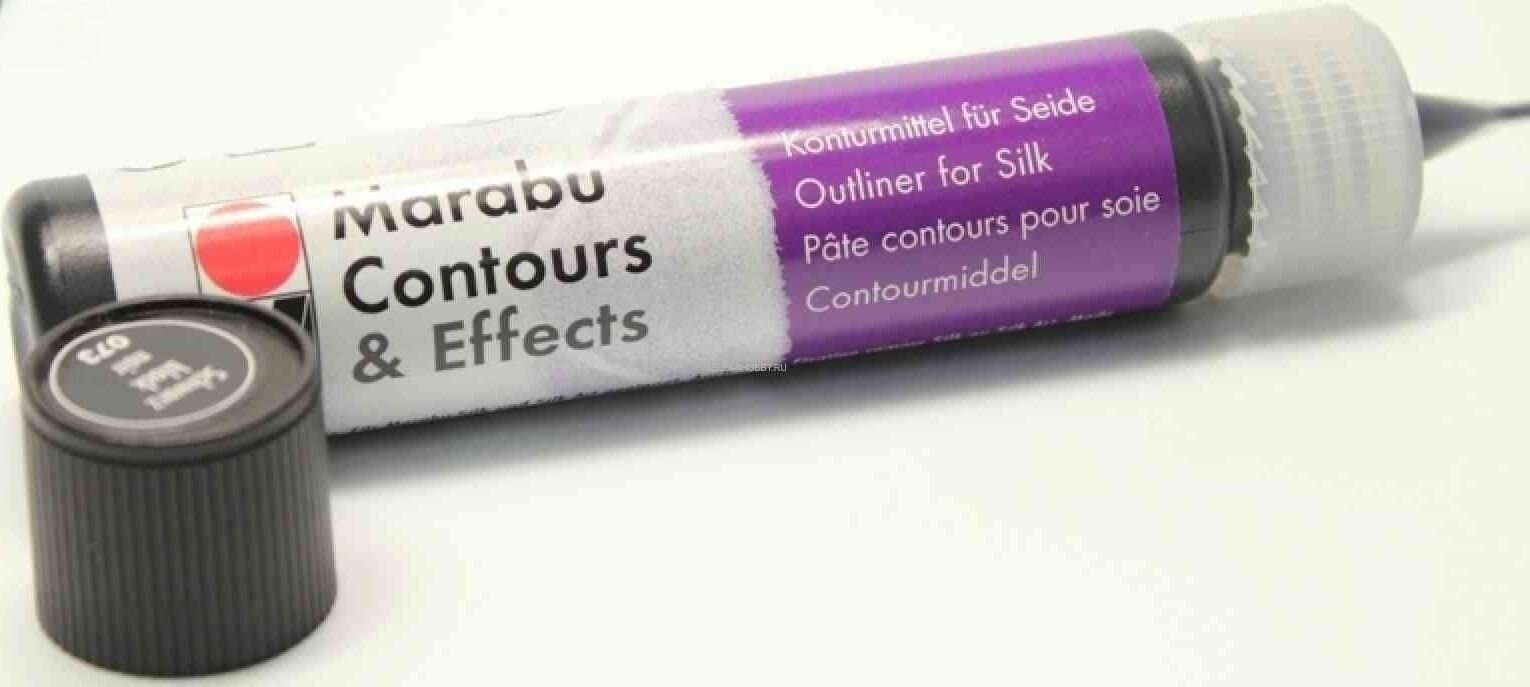 Глиттер для ткани Marabu Contours&Effects 073 Black 25 ml