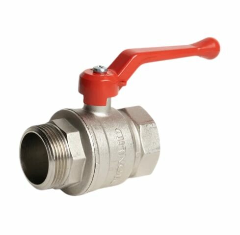 Кран шаровой прямой MONLID DN29 PN40 1 1/4" НР/ВР латунь ручка рычаг