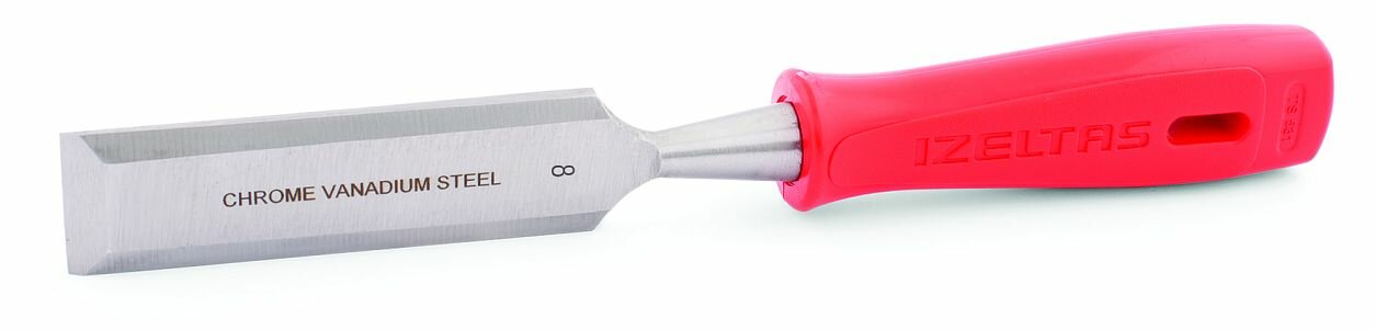 Стамеска плоская 8 мм, с ПП рукояткой, IZELTAS, 5010230008, 13000001649