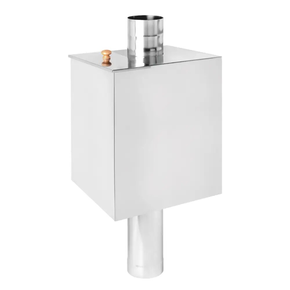 Бак на трубе для бани и сауны 40л Ø115 (Прямоуг) (AISI 439) L-800 (МП)
