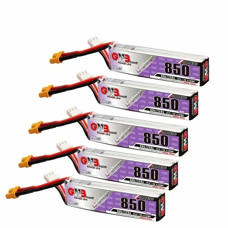 2S 850mAh 7.6V 60C HV Липо батарея