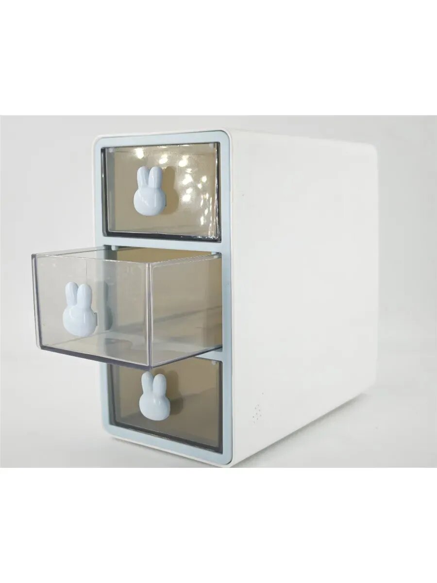 Комод 3-х секционный, пластиковый с ящиками для вещей