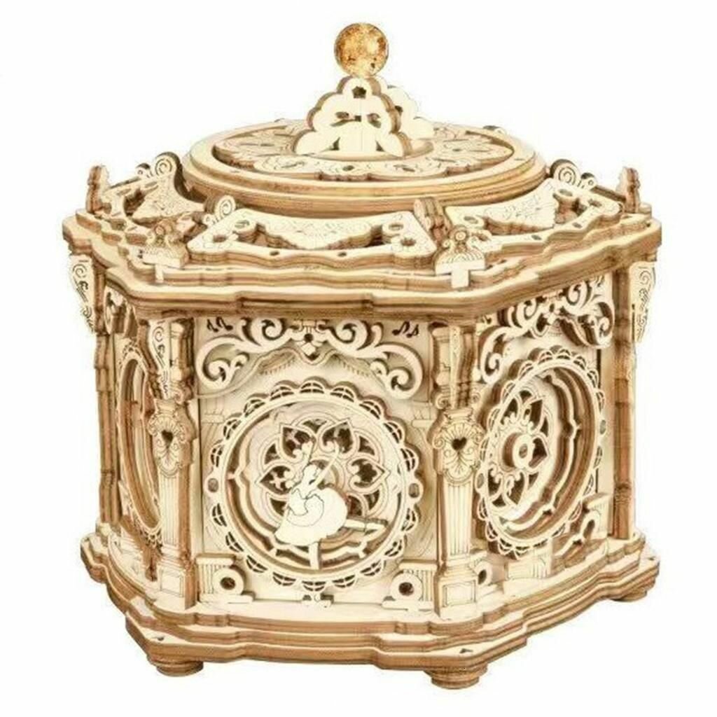 Деревянный 3D пазл музыкальная шкатулка, - Секретный Сад AMK52