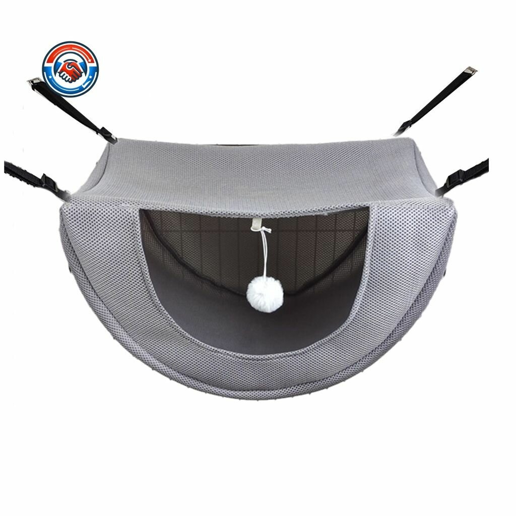 Подвесной дышащий гамак-лежак для кошек и маленьких животных, сетчатый легкомоющийся гамак-кровать для клетки, стола или стула, уютное место отдыха для кота, хорька, щенка, S/M размеры