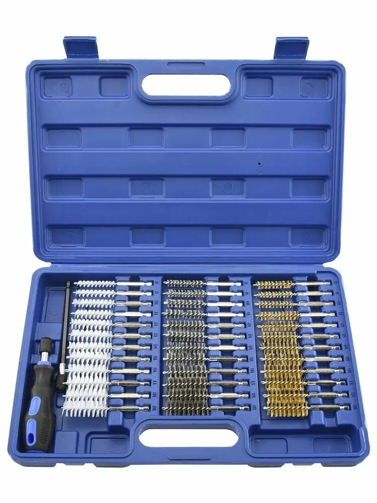 Набор сверл с проволочной щеткой (витой проволокой) и шестигранным хвостовиком 1/4 дюйма A, 38 штук для дрели, шуруповерта, VT01764