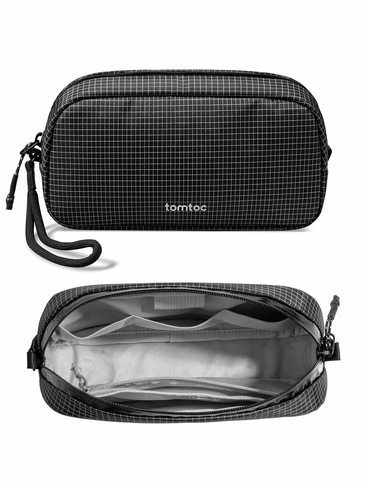 Сумка для аксессуаров Tomtoc Travel Light-T12, Electronic Accessory Pouch S 1L, Cell Black