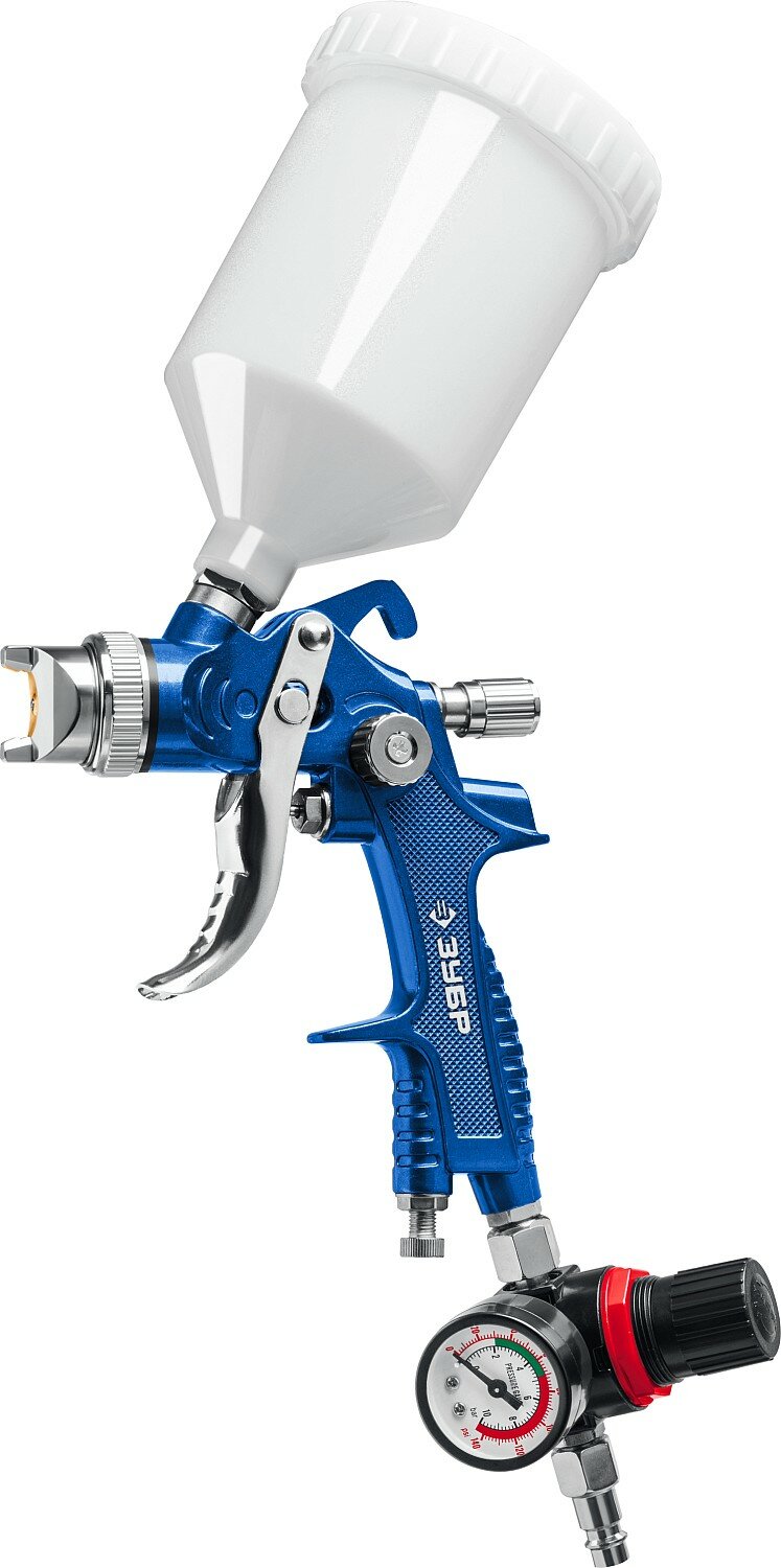 ЗУБР PRO 600M, HVLP, 1.4 мм, пневматический краскопульт с верхним бачком, Профессионал (06453-1.4) 06453-1.4_z01