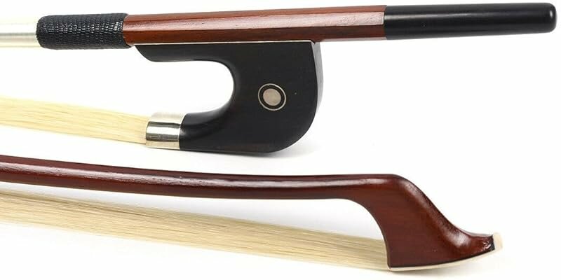 3/4 Вертикальный басовый смычок, немецкий стиль, , бразильское дерево, эбеновая лягушка, натуральный волос смычка AAA ( )