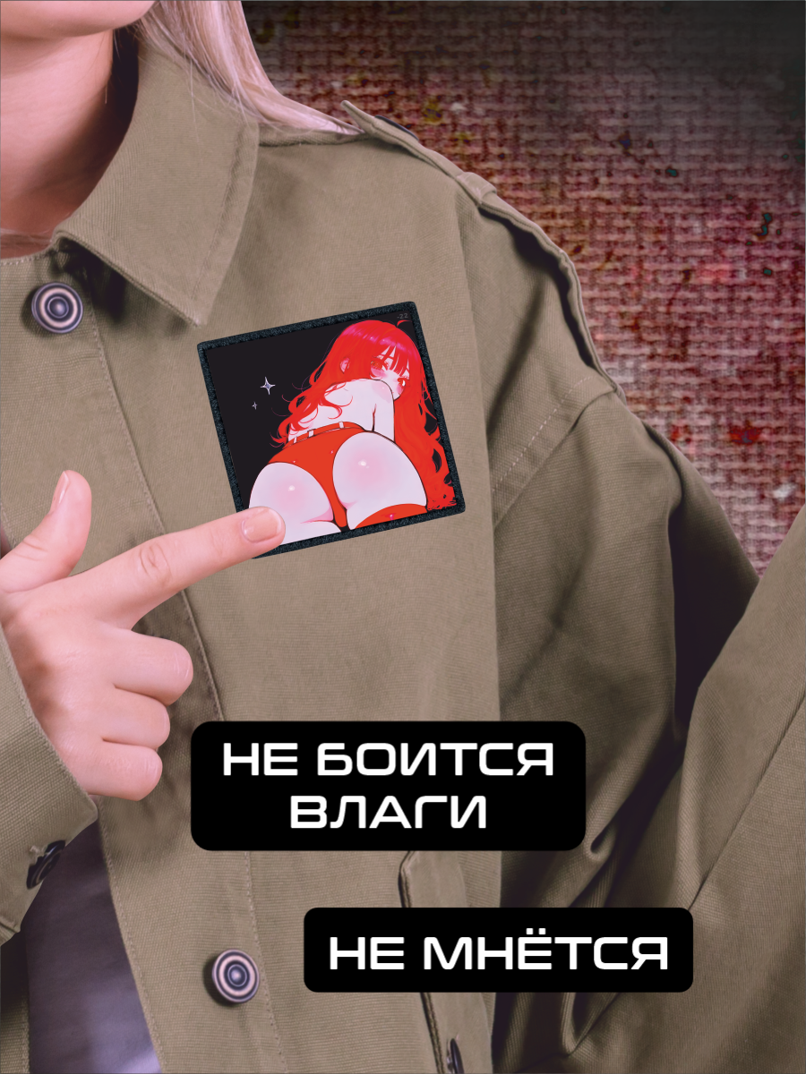 Шеврон на липучке аниме девушка