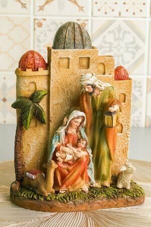 Декоративная настольная композиция-вертеп святая ночь: У древних стен, полистоун, 21х15 см, Koopman International AAA756750-2