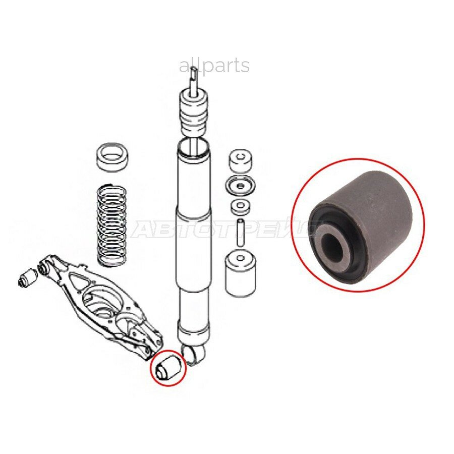 SAT ST-44325-21001 Сайлентблок SsangYong Actyon 05-13 / Actyon Sports 06-12