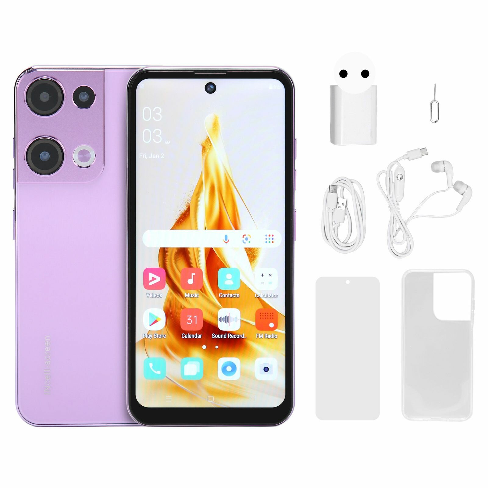 Смартфон 6.6" 6/128GB 4G, камеры 24/8 МП, Android 13