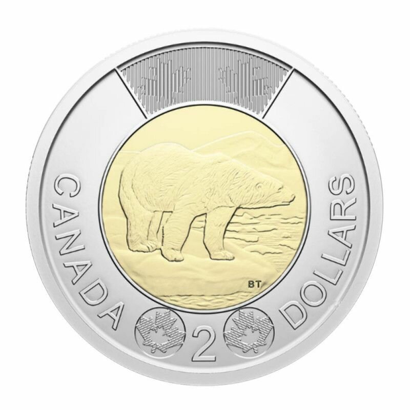2 доллара Канады 2026 г. 30 лет с начала чекана монет 2 доллара 1996-2026 (Туни)