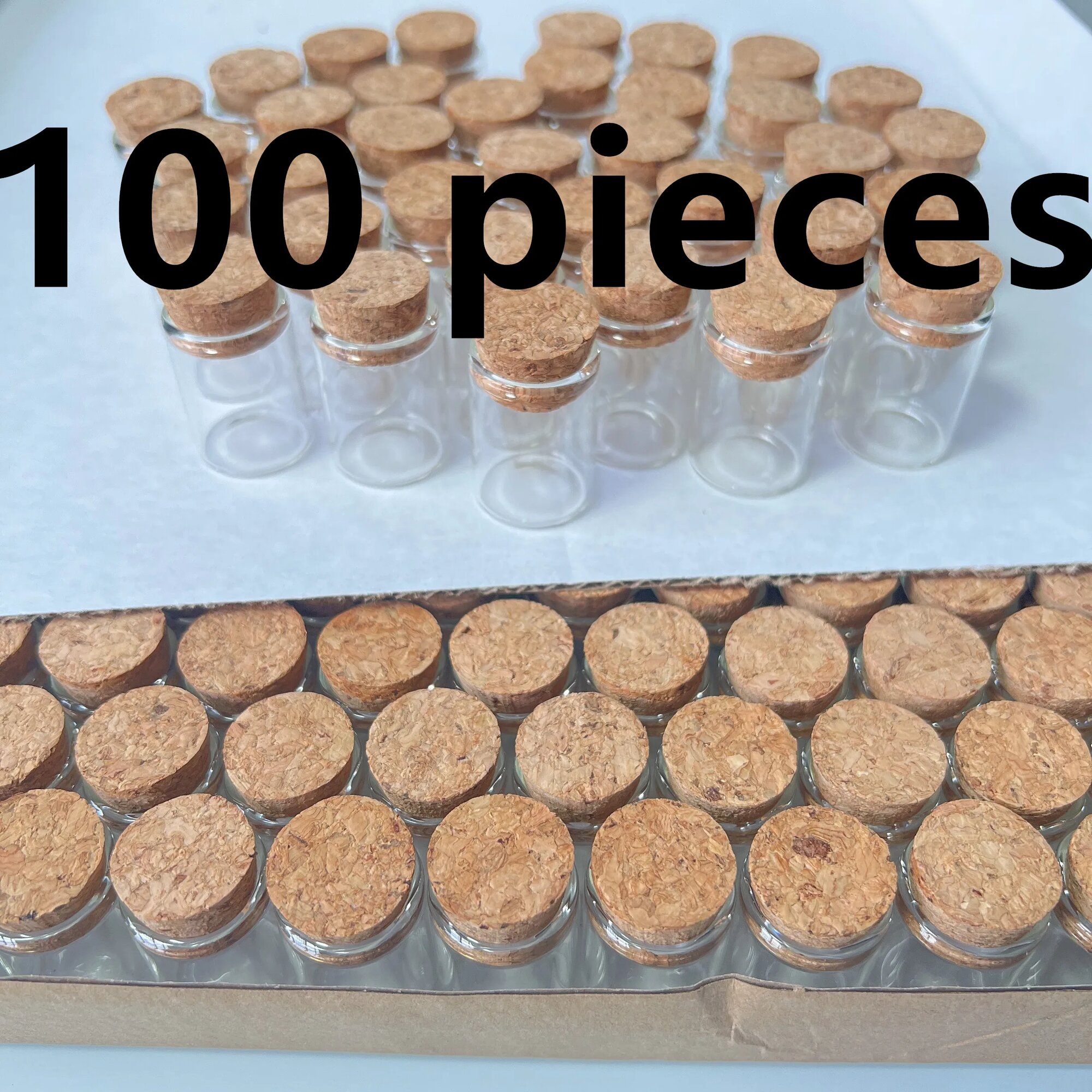 Мини-стеклянные Бутылочки Для Желаний, 50/100 Шт, 5 Мл, Прозрачные, Экологичные, Мини-контейнеры Для Творчества, 22x30 Мм